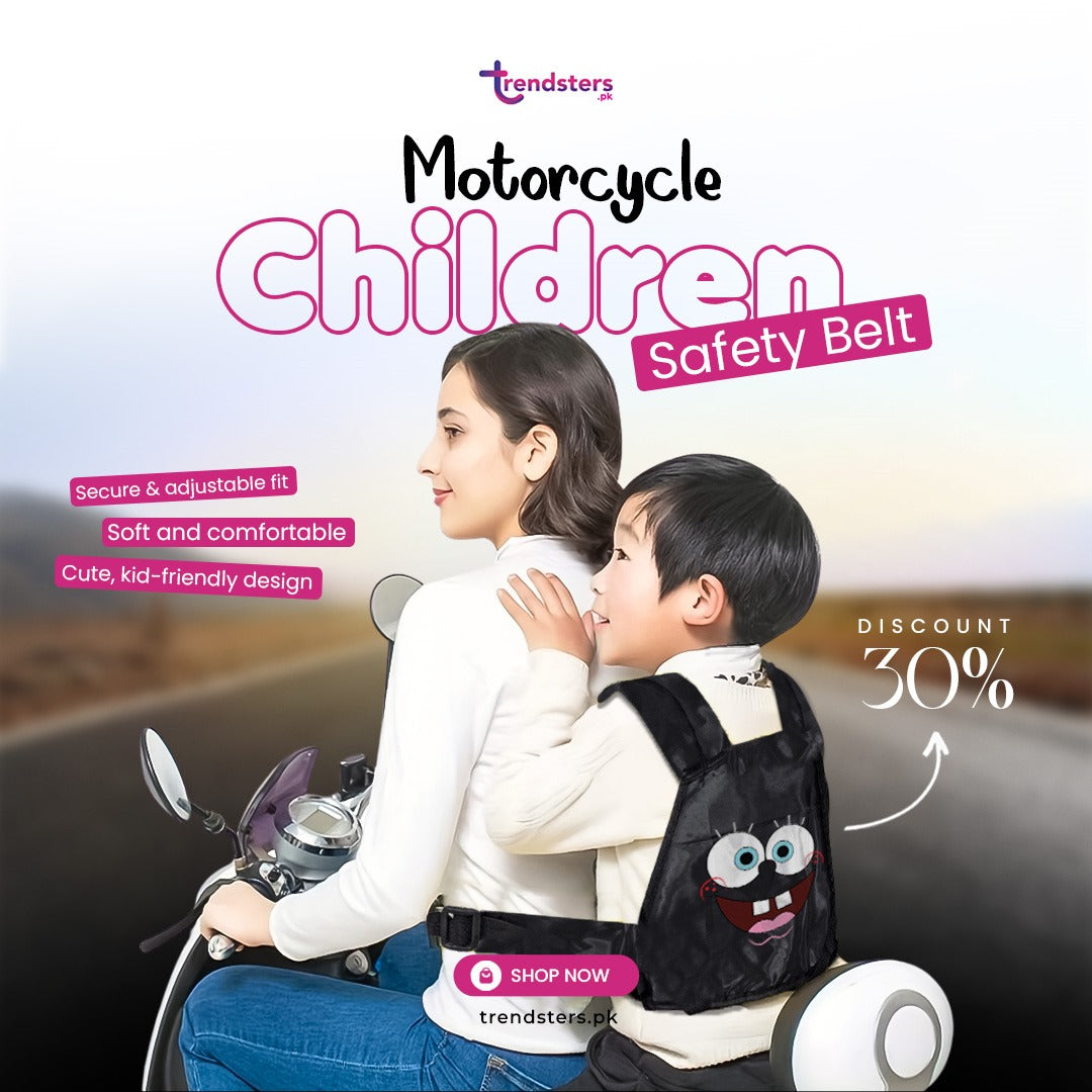 Motorcycle Children Safety Belt – Ride Secure & Worry-Free – Trendsters.pk