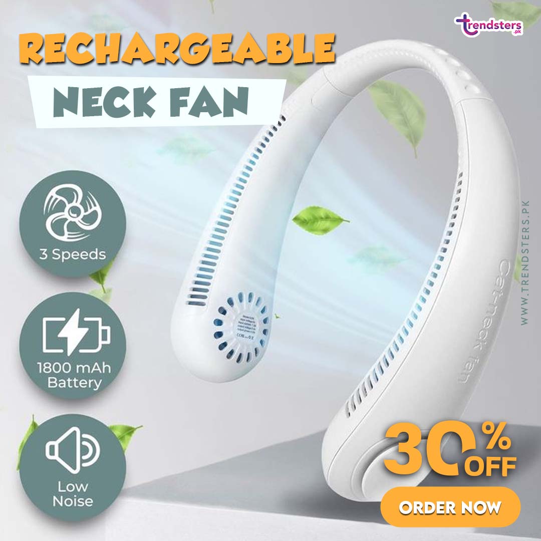 USB Neck Cool Rechargeable Fan – Trendsters.pk