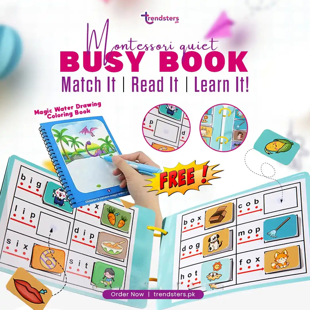 Montessori Quiet Busy Book – Fun Learning for Toddlers – Trendsters.pk